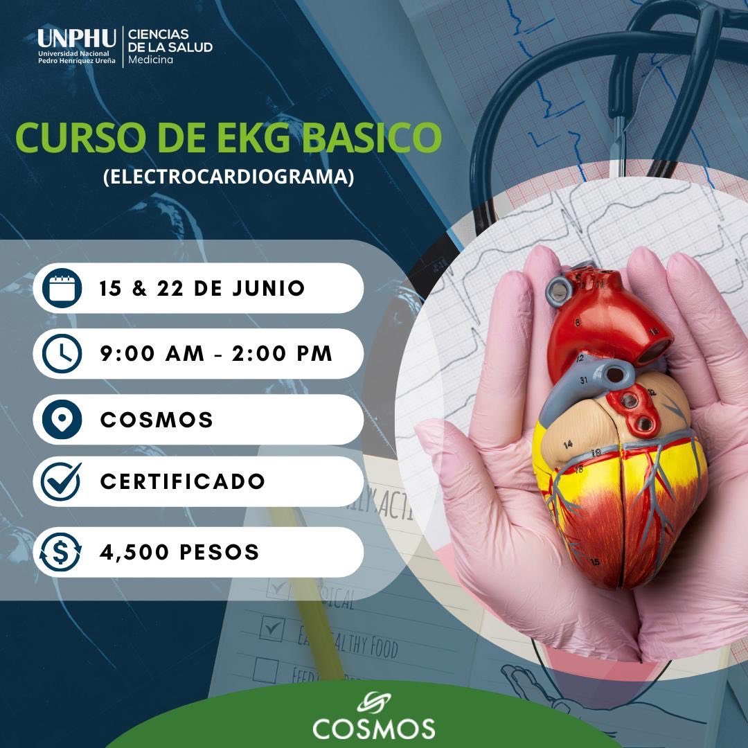 JAEMED-UNPHU invita a inscribirse en su curso de EKG Básico
